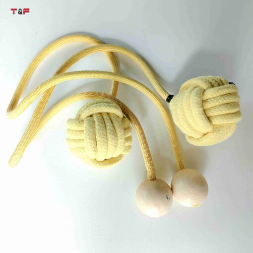 Fire Juggling Equipment Monkey fist Poi With a Static Rope Handle
