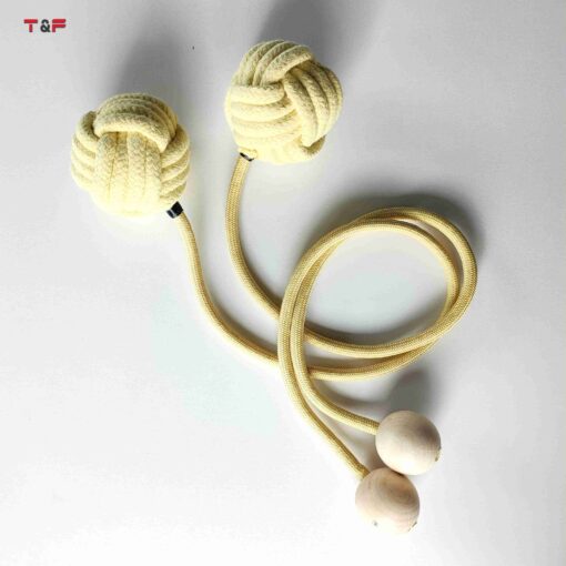 Fire Juggling Equipment Monkey fist Poi With a Static Rope Handle